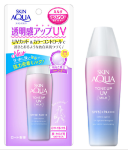 KEM CHỐNG NẮNG ROHTO SKIN AQUA TONE UP UV Milk SPF 50+ PA++++-Hàng Nhật Bản Mỹ Phẩm